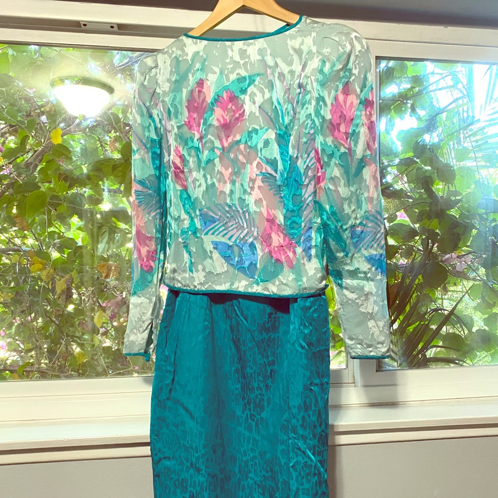True Vintage 80s “Princess Diana” Silk Dress. - Gem